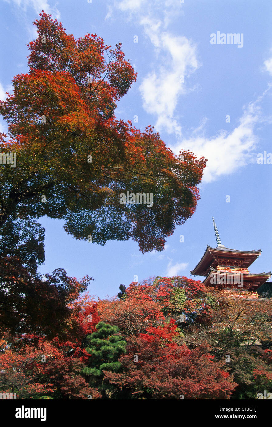 Elk148-1667 Japan, Kyoto, Kiyomizudera Temple, 17th c, Three Story ...