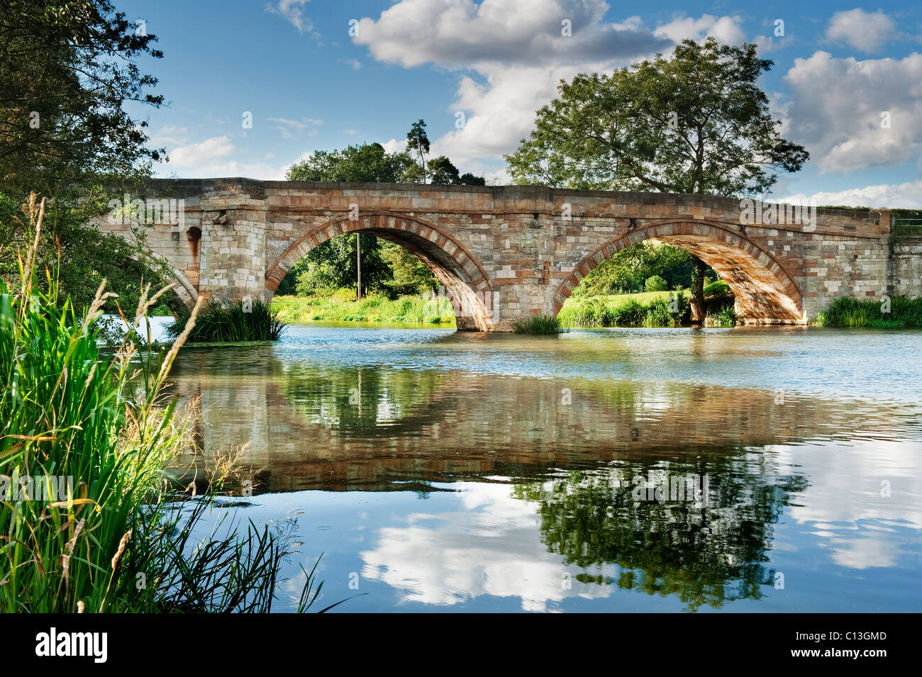 The bridge over the river Derwent at Kirkham Abbey Stock Photo - Alamy