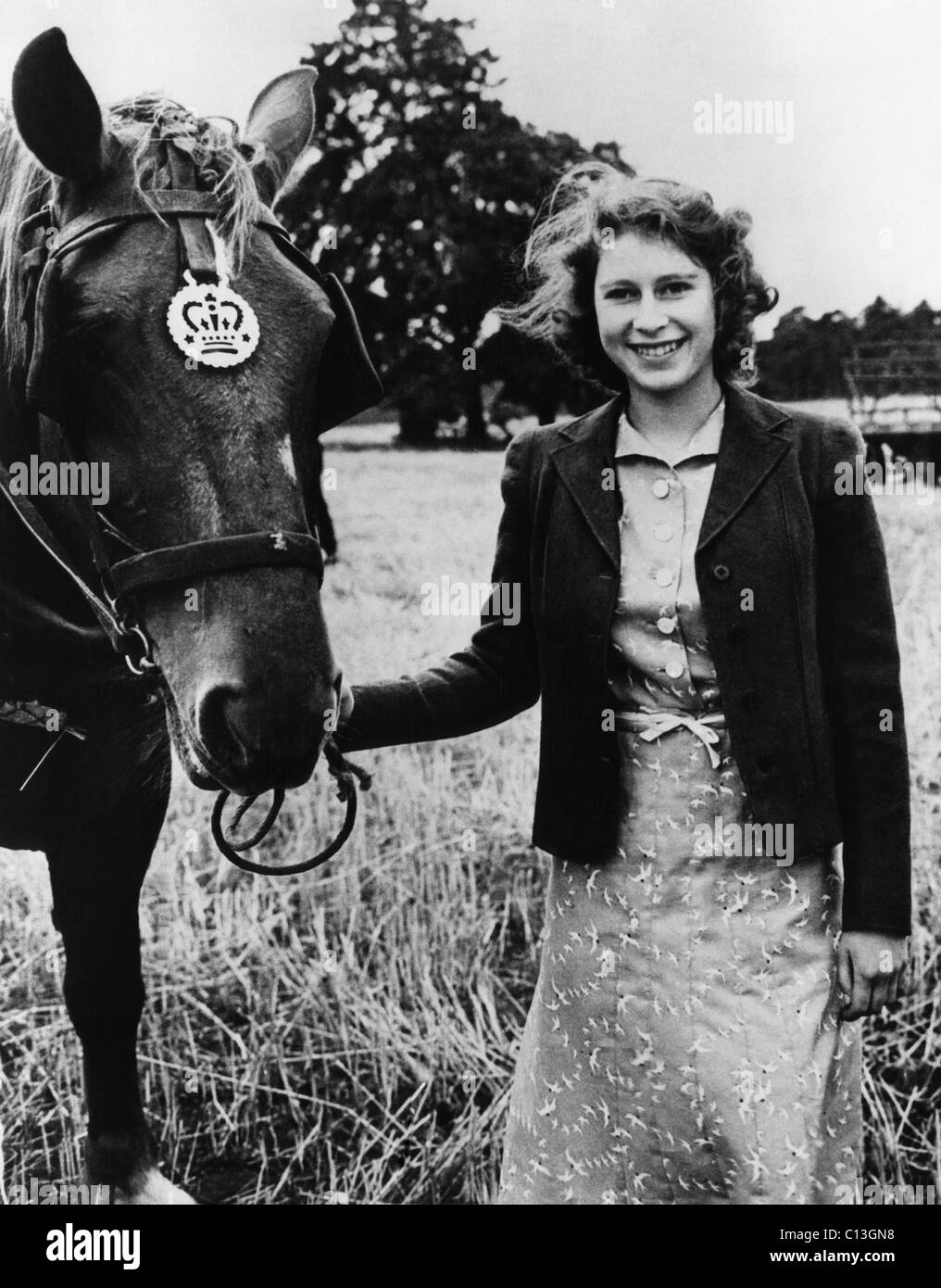 British Royalty. Future Queen of England Princess Elizabeth, Sandringham, Norfolk, England ...