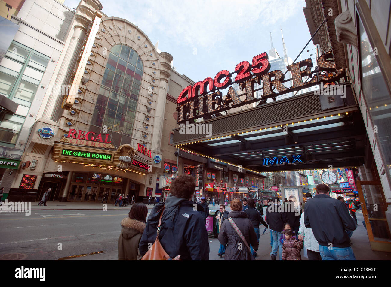 The AMC 25 Empire and the Regal Cinemas in Times Square in New York ...