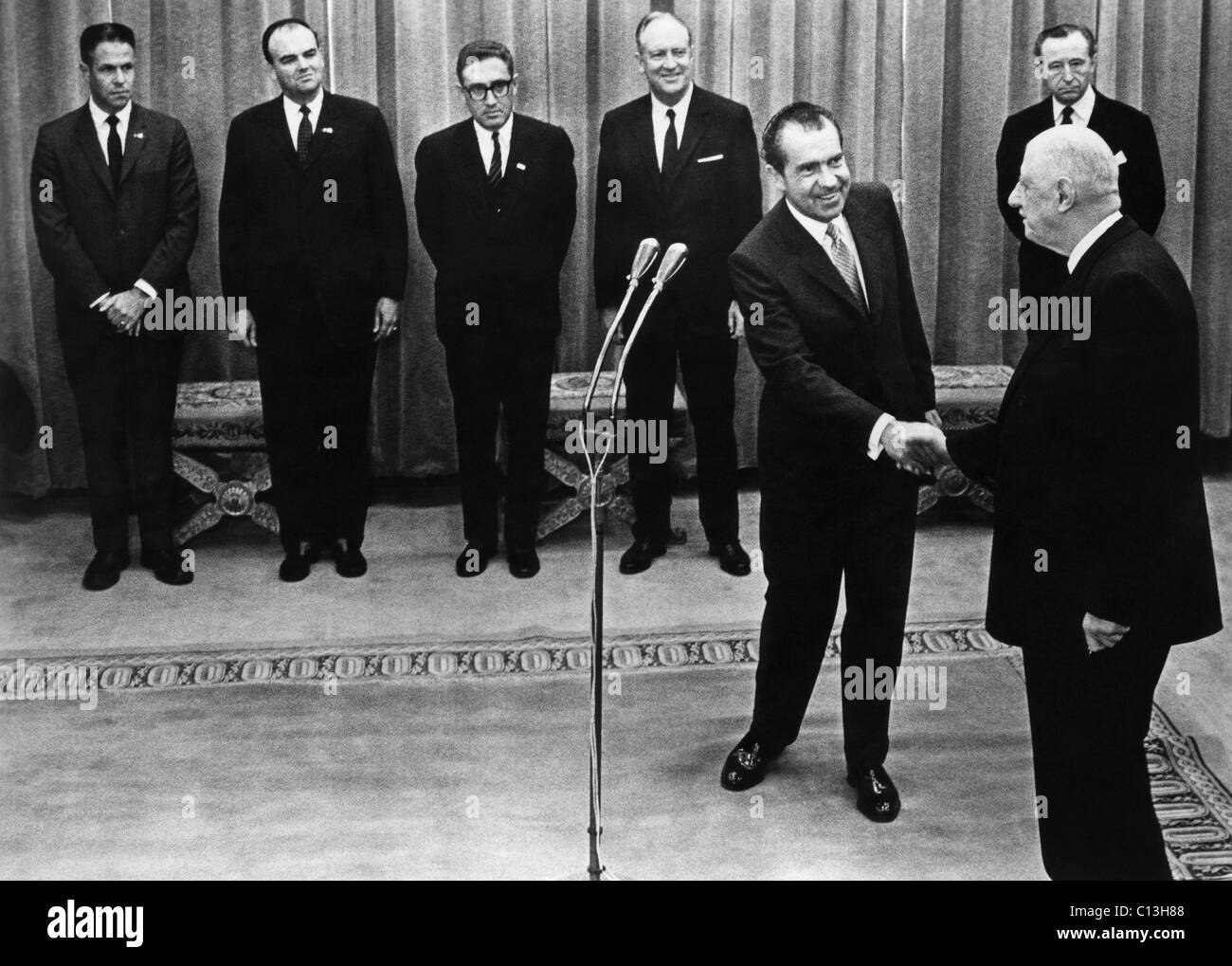 Nixon Presidency. From left: White House Chief of Staff Harry Robbins ...