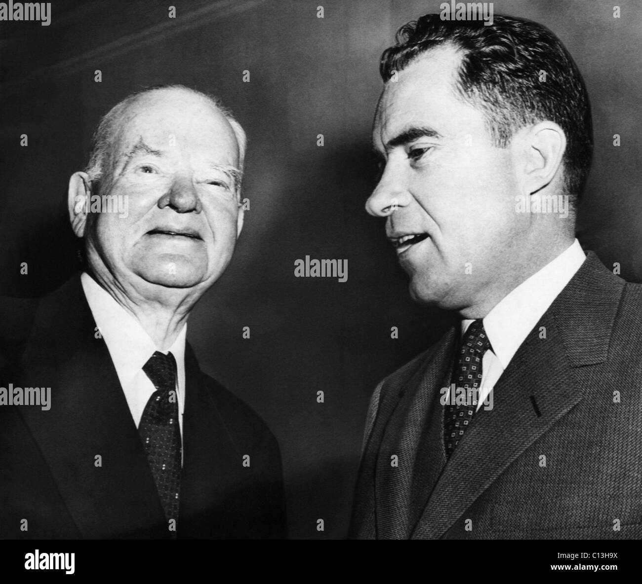 US Presidents. Former US President Herbert Hoover meets with Vice ...