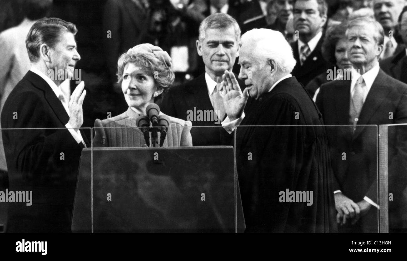 Ronald reagan inauguration Black and White Stock Photos & Images - Alamy