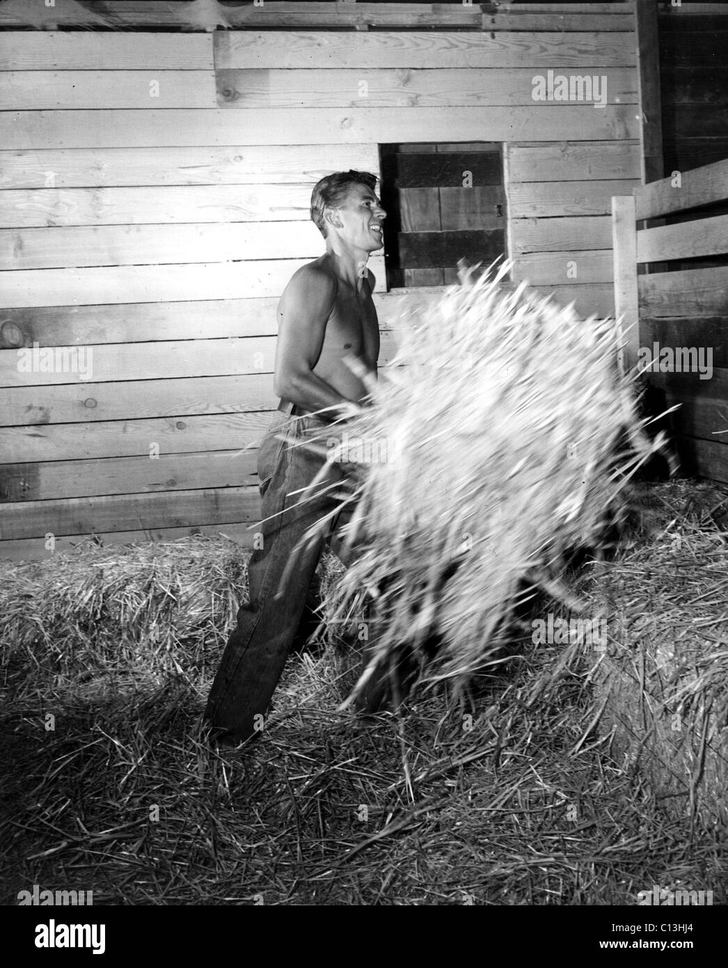 Ronald Reagan at his San Fernando Valley Ranch, 1949 Stock Photo - Alamy