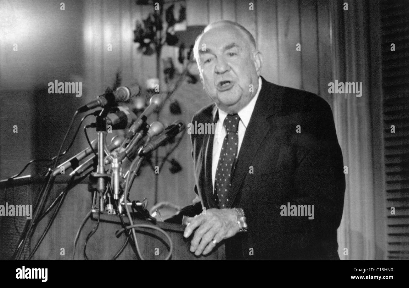 Senator Sam Ervin, chairman of the Senate Watergate Committee, renews ...