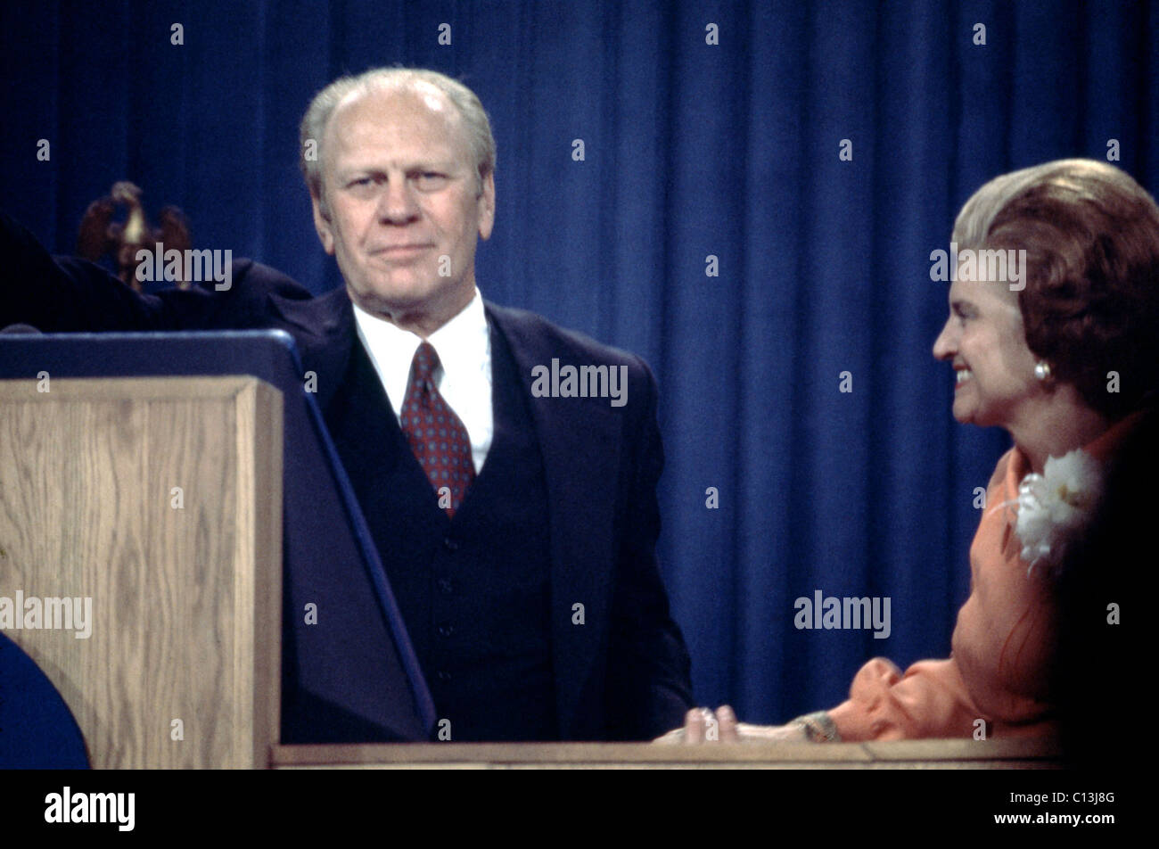 President Gerald Ford and the First Lady Betty Ford, 1970s Stock Photo ...