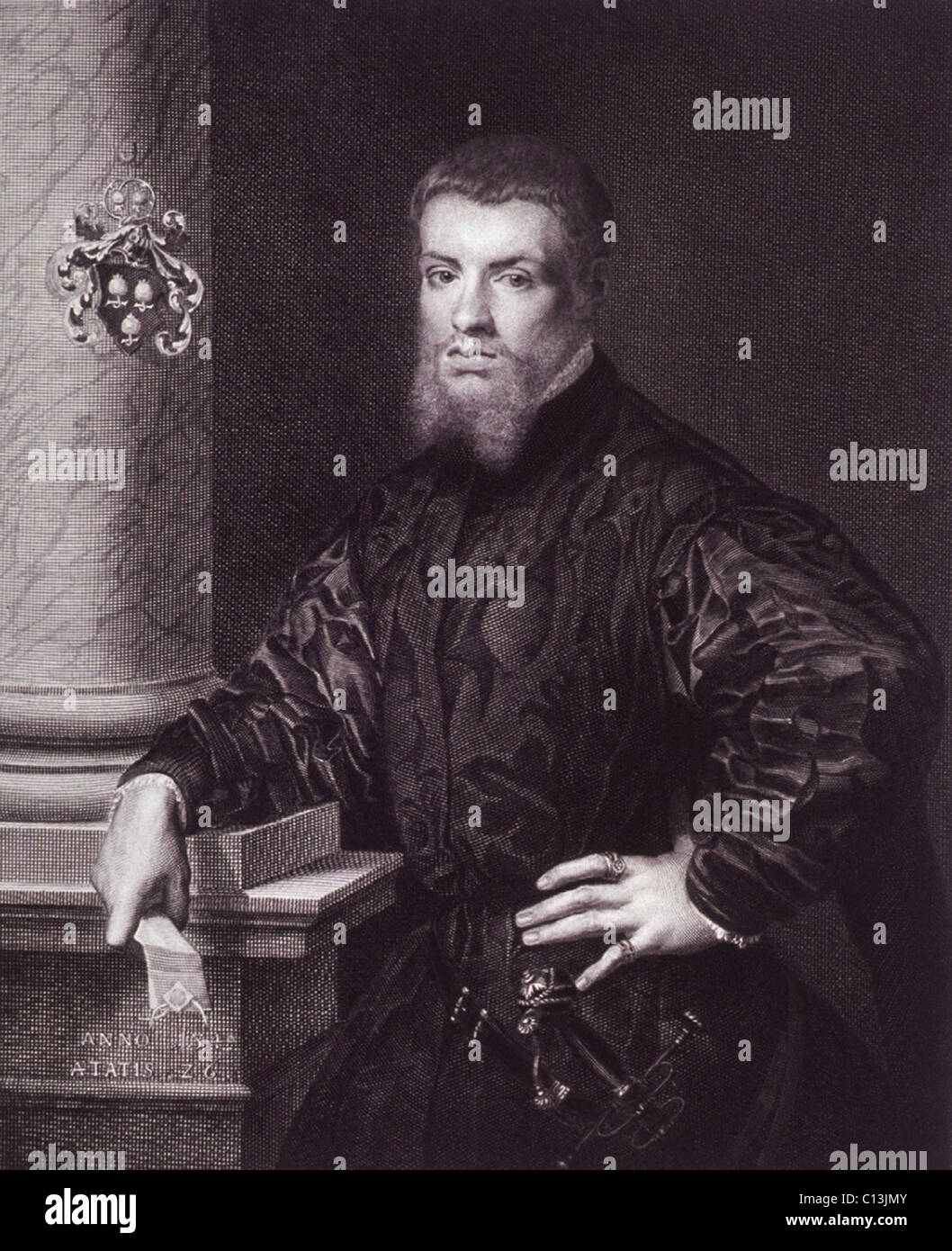 Portrait of Andreas Vesalius (1514 - 1564), Belgian anatomist ...