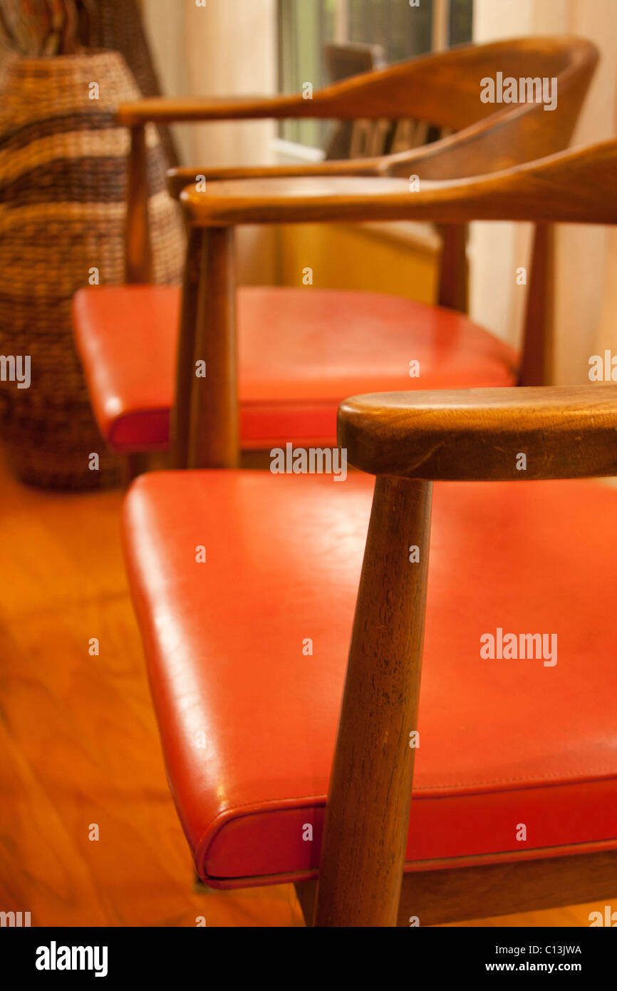 Retro Wooden Chairs Stock Photo - Alamy