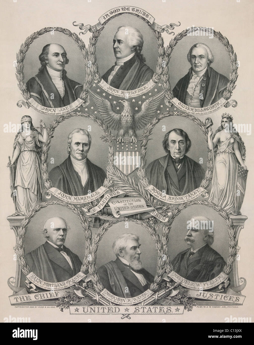 The first eight Chief Justices of the United States: John Jay, John ...