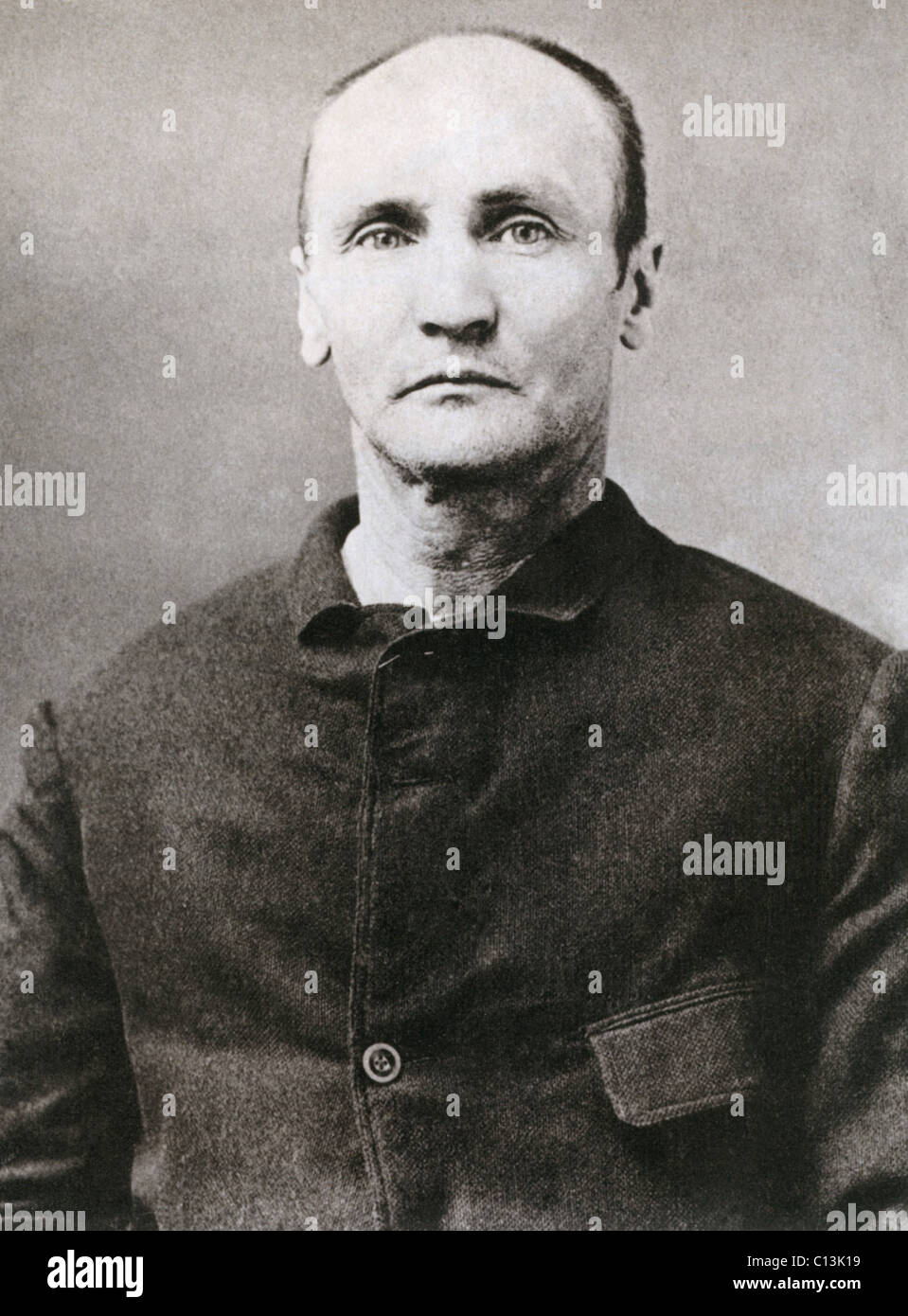 Alfred Packer (1842-1907), accused and convicted cannibal, in a ...