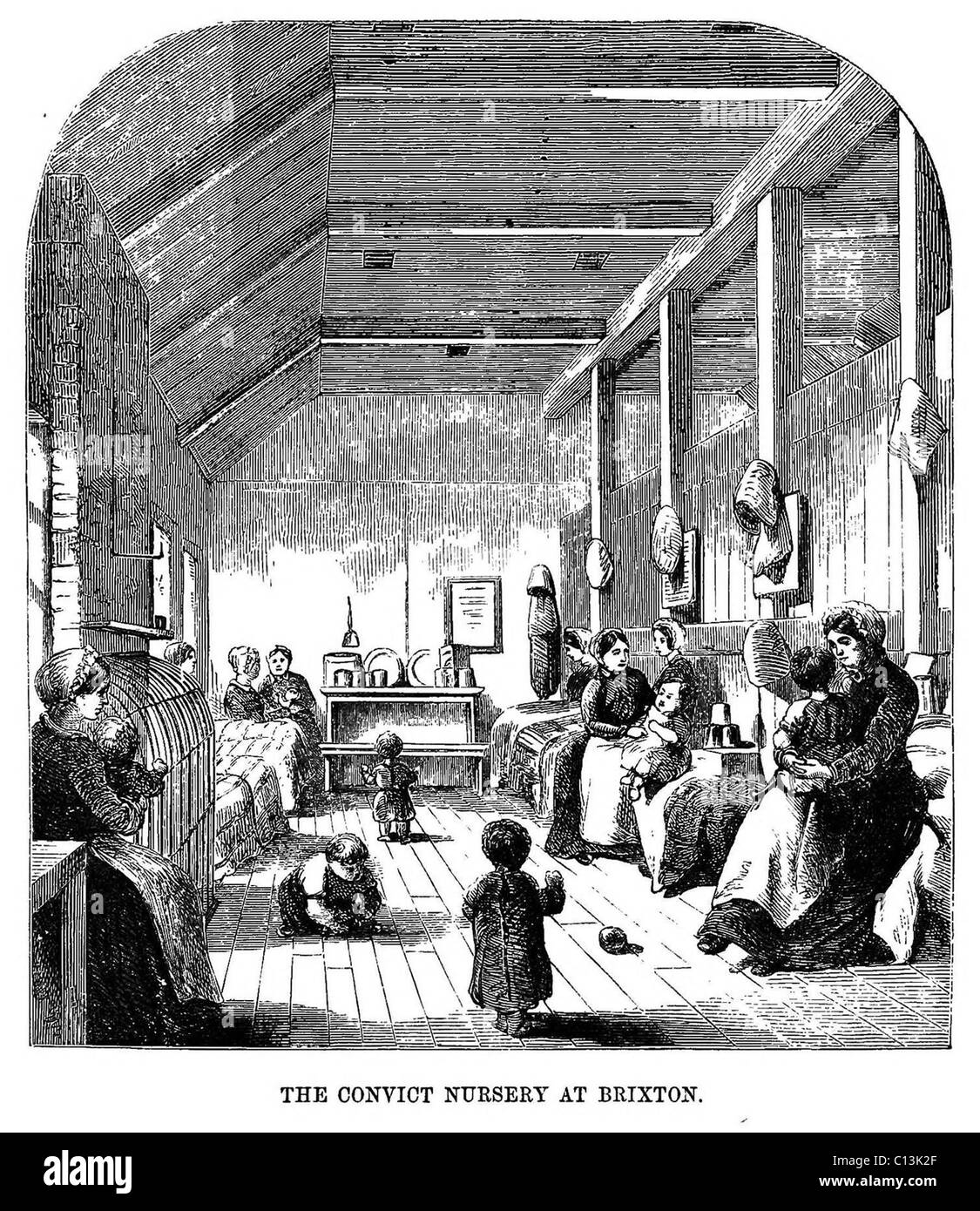 The Convict Nursery at Brixton Prison. In 1860, Brixton was a prison ...