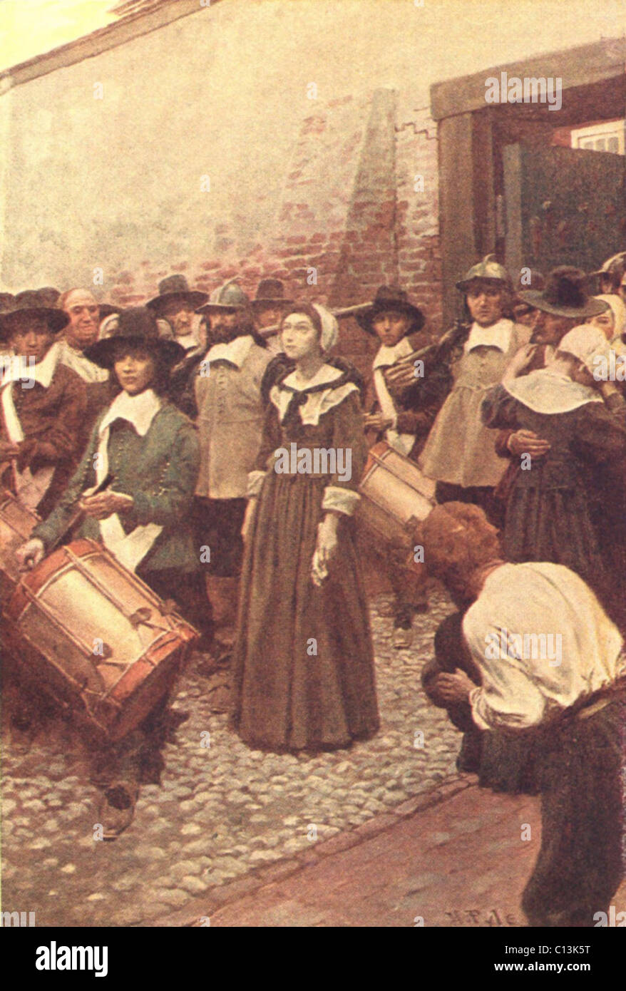 Salem Witch Trials. Convicted of witchcraft, a woman is publically ...