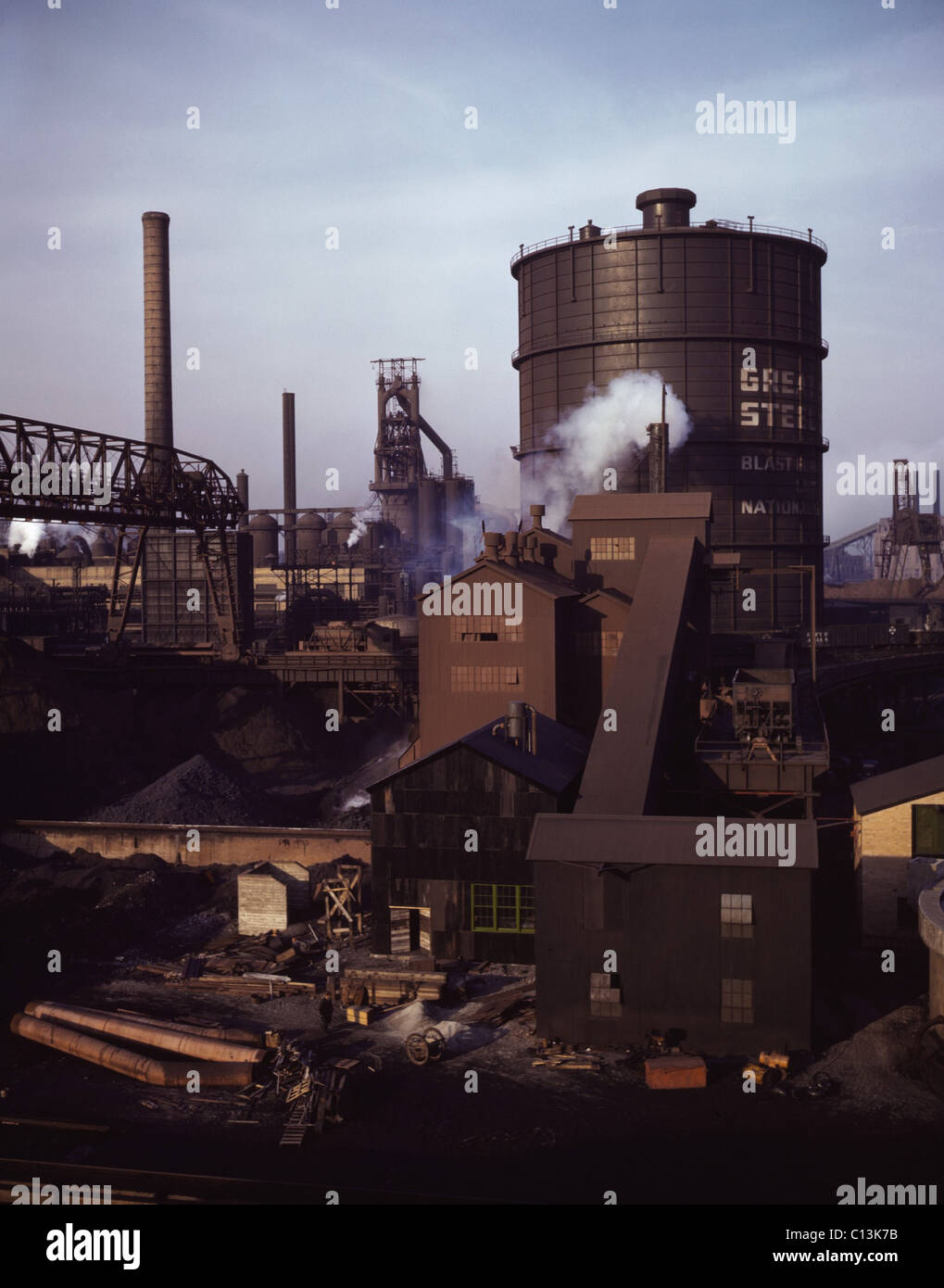 Hanna furnaces of the Great Lakes Steel Corporation, Detroit, Michigan ...