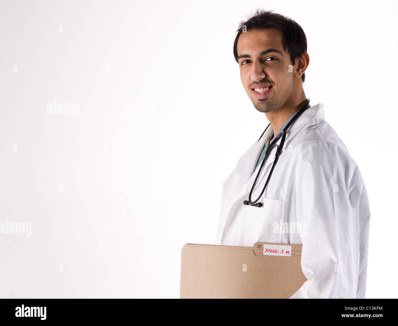 Side view confident male doctor hi-res stock photography and images - Alamy
