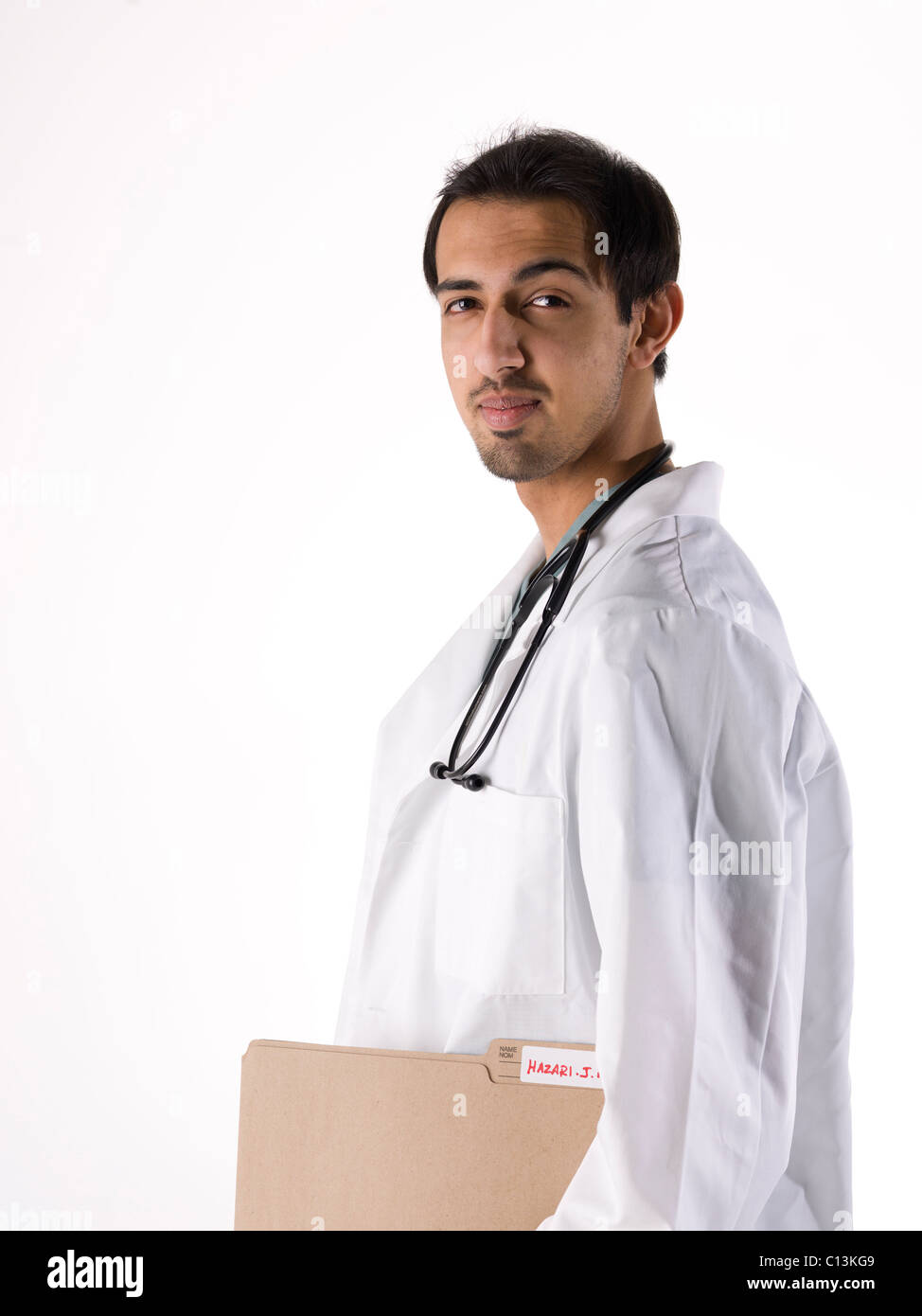 Side view confident male doctor hi-res stock photography and images - Alamy
