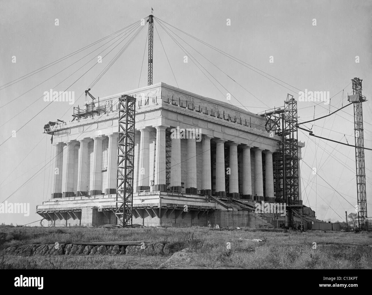 Lincoln Memorial under construction in 1915 Stock Photo - Alamy