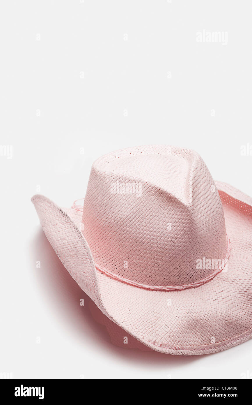 Pink straw hat Stock Photo - Alamy