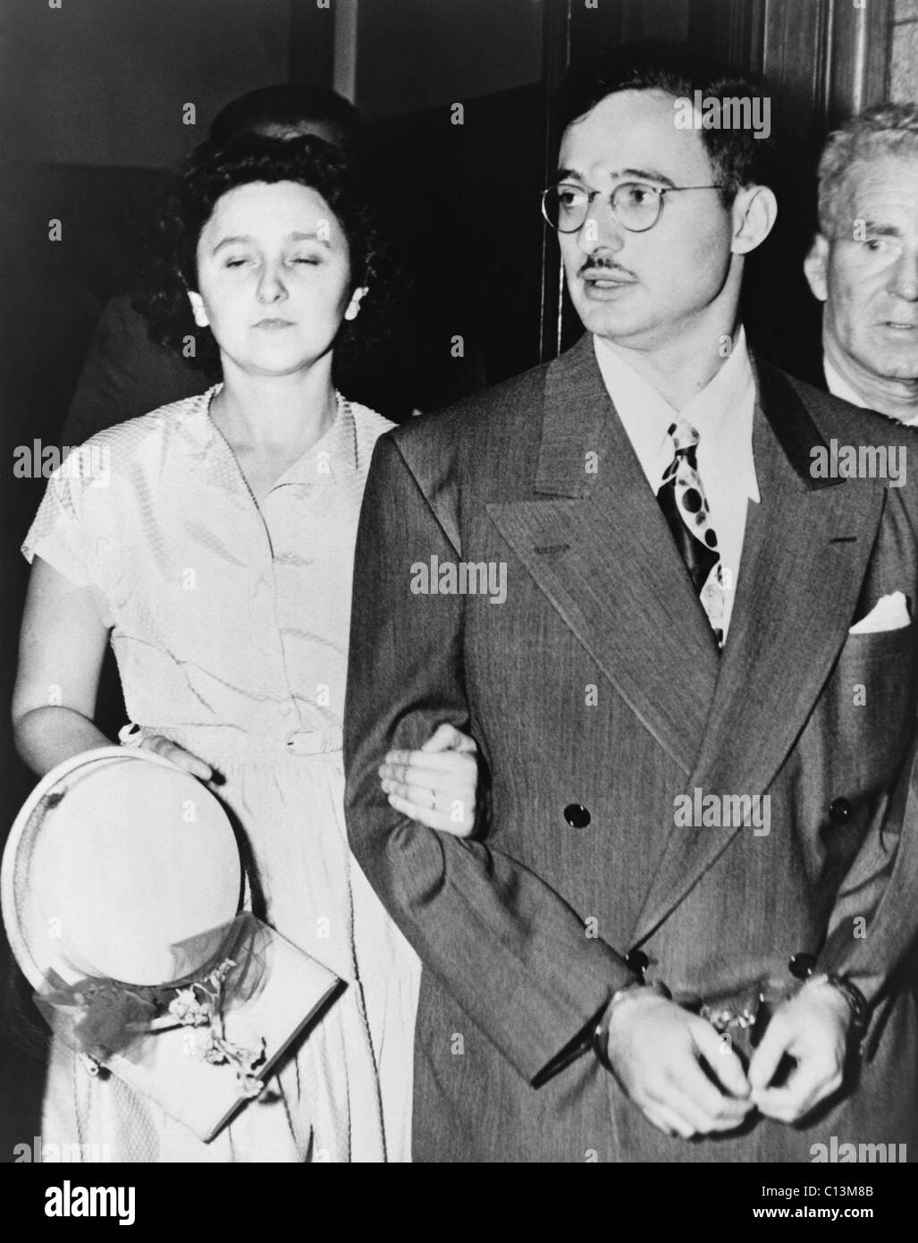 Ethel and Julius Rosenberg leaving New York City Federal Court after ...