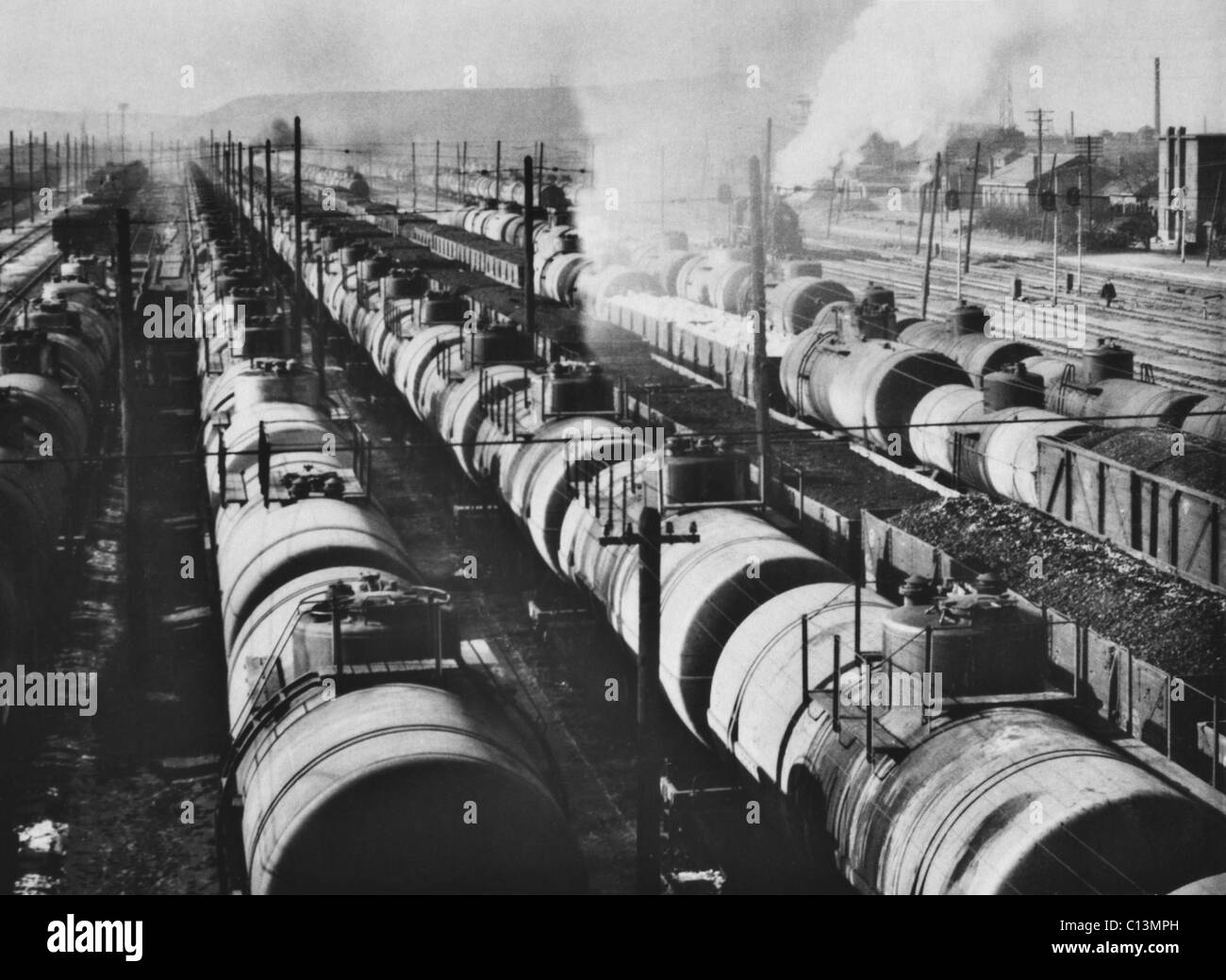 Chinese train carrying petroleum and coal to Beijing in 1964. LC-DIG ...