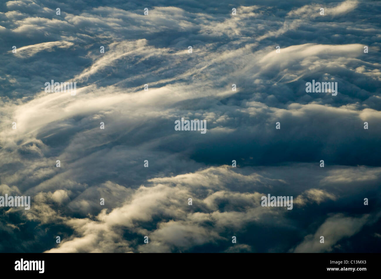 Aerial view of clouds from airplane, India Stock Photo - Alamy
