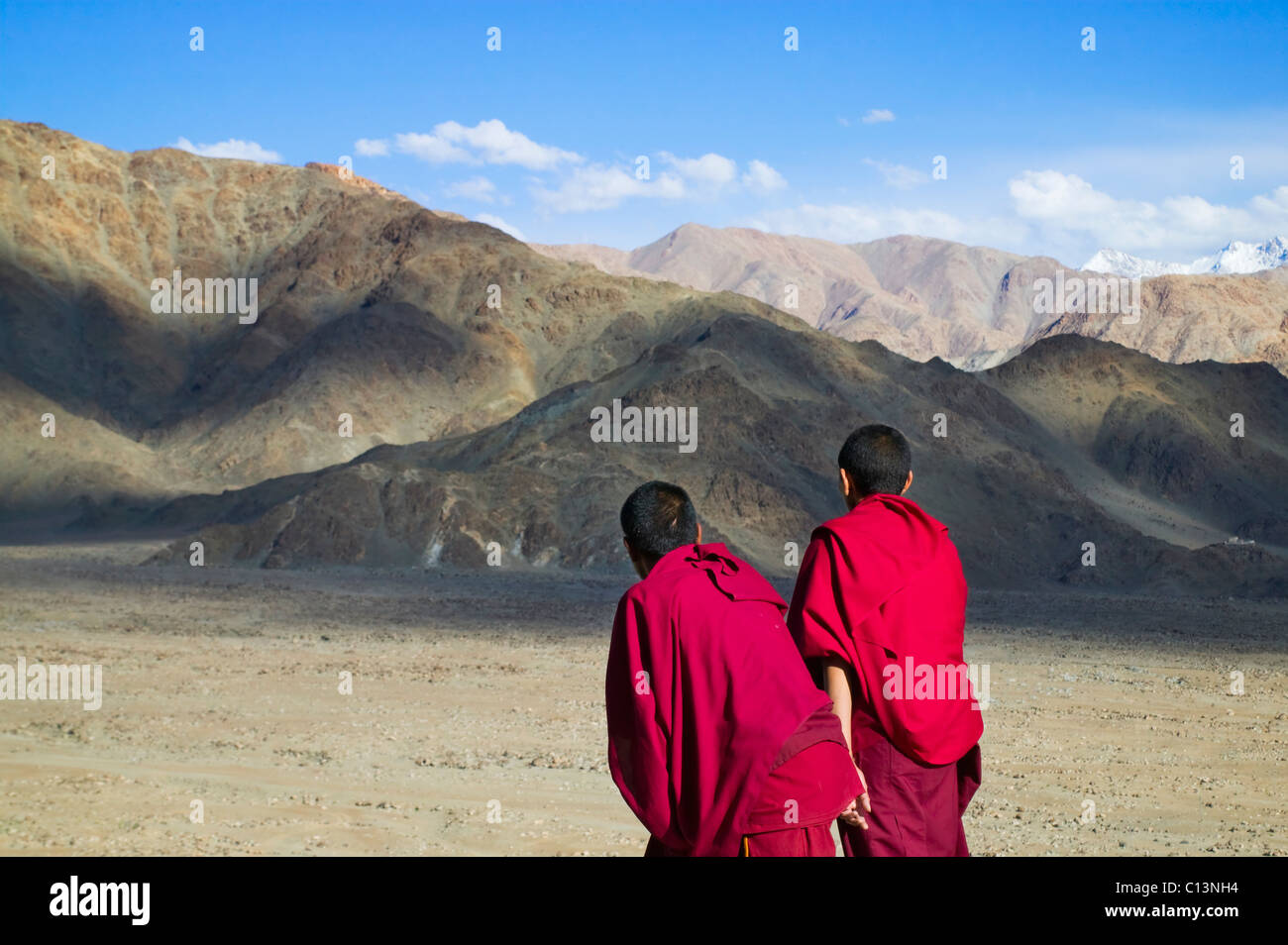 Two monks in the Himalayas, Ladakh, India Stock Photo - Alamy