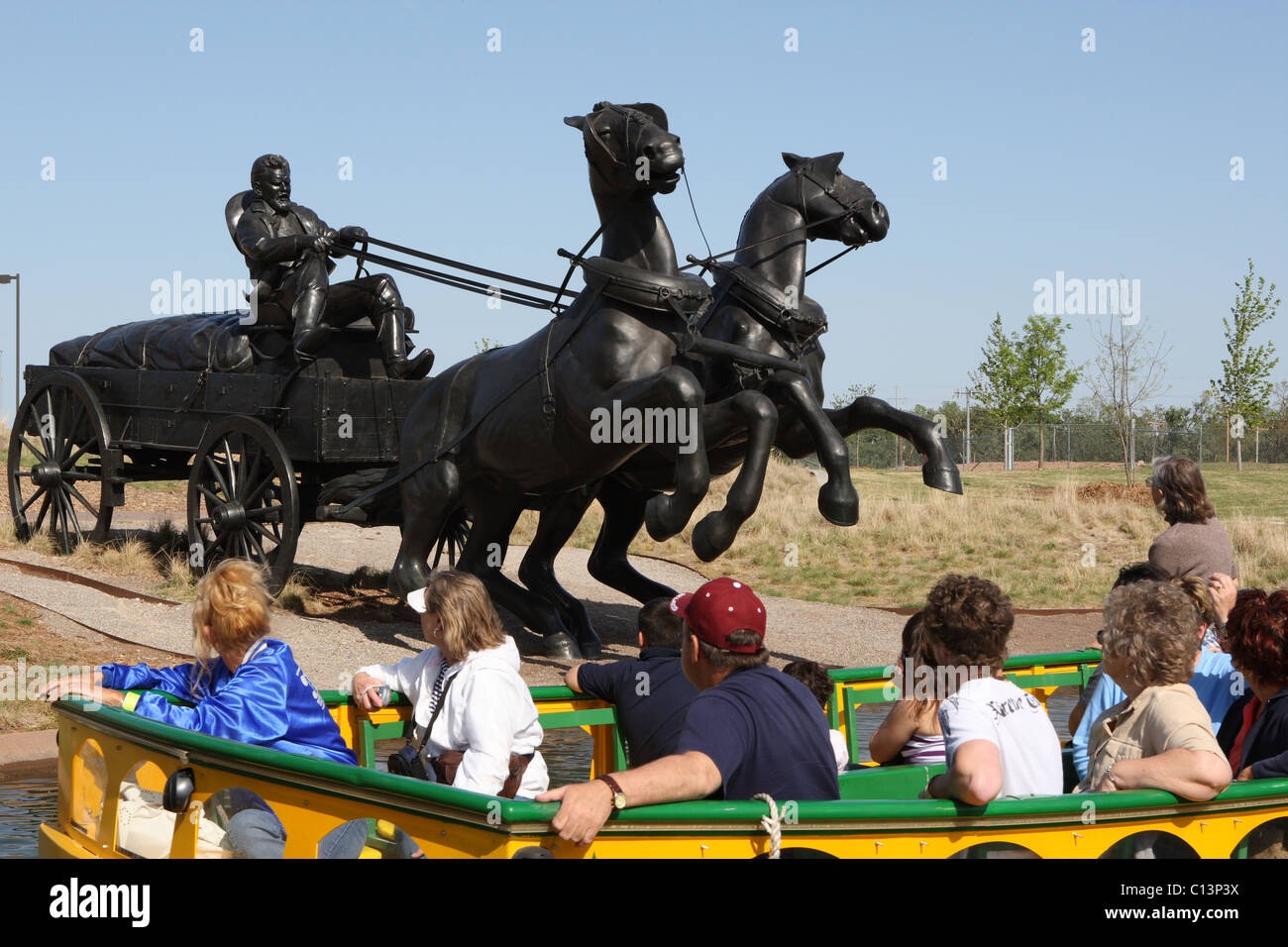 Land Run Monument Stock Photo - Alamy