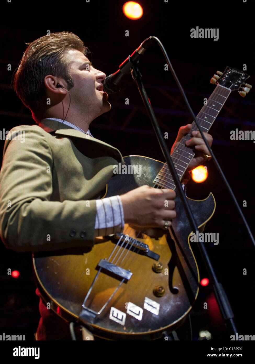 Eli Paperboy Reed, during his performance in Madrid on July 25th, 2010 ...