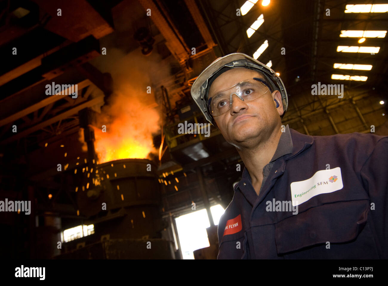 Steel Worker at Forgemasters Sheffield Stock Photo - Alamy