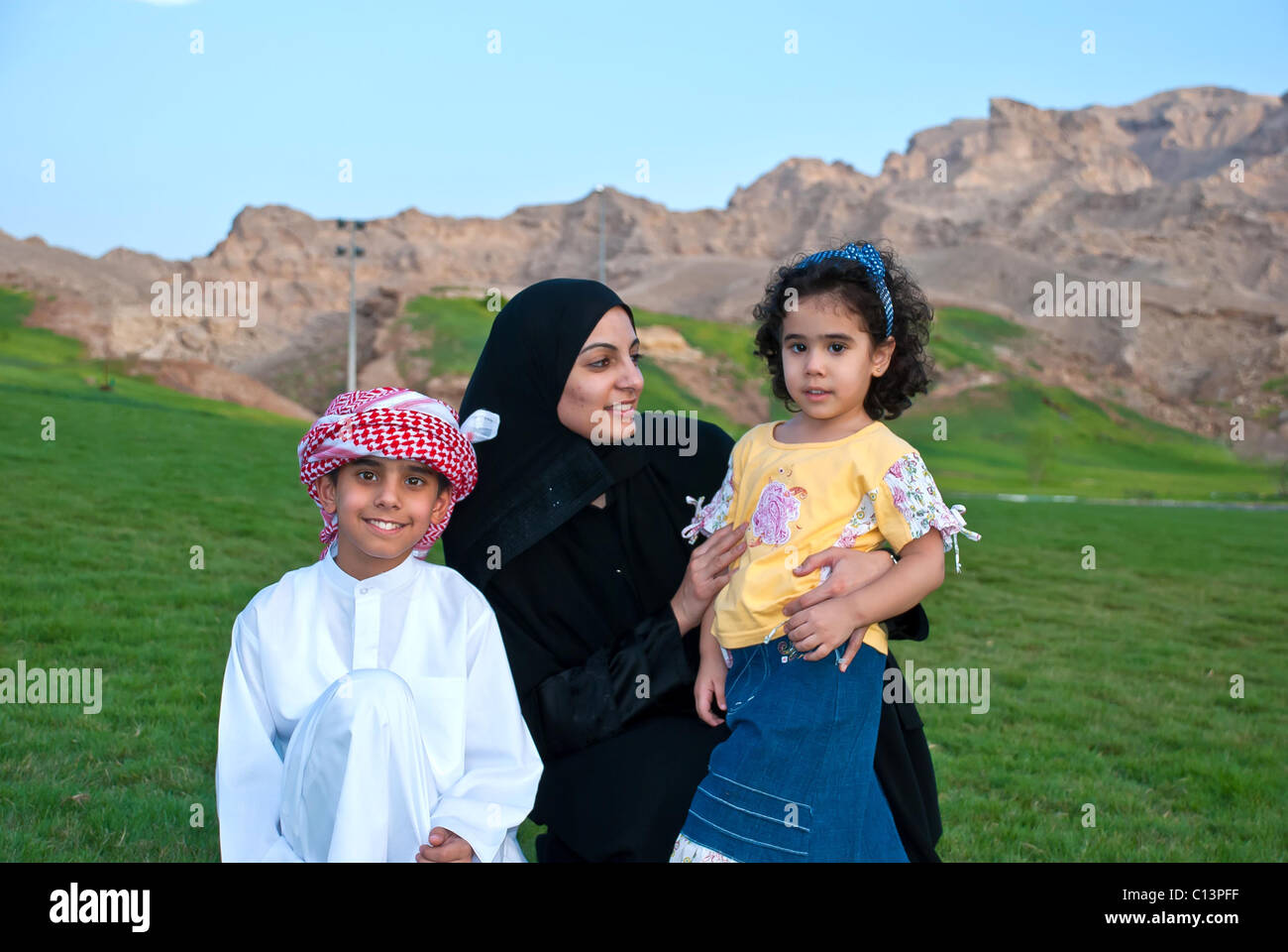 Arab Family Outdoor Stock Photo - Alamy
