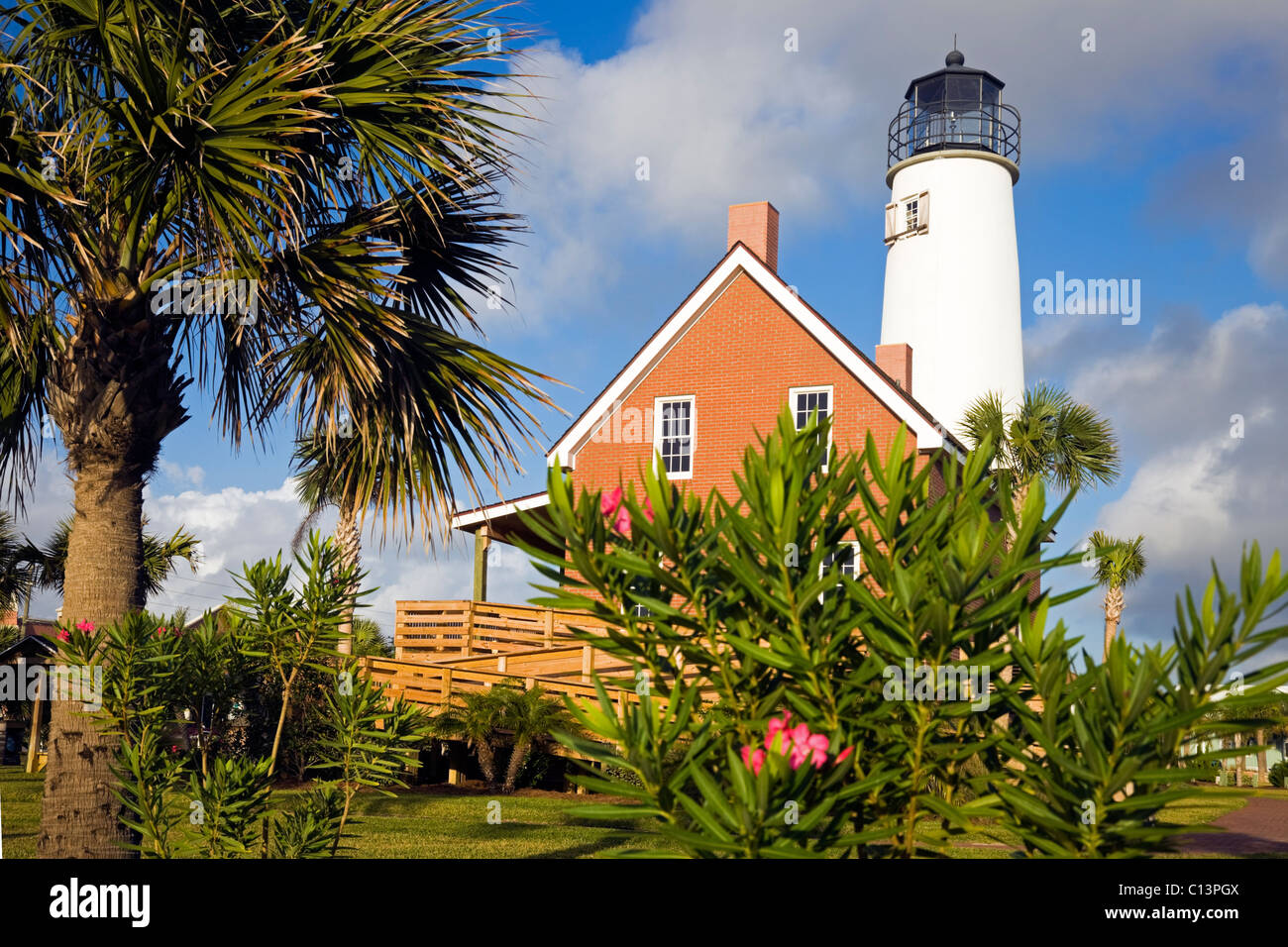 USA, Florida, Saint George Island, Cape St. George Lighthouse Stock ...