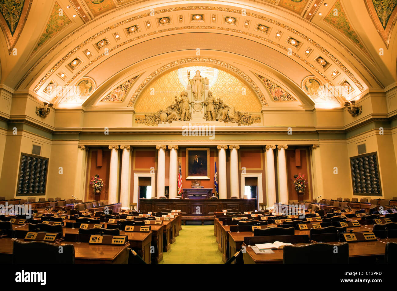 USA, Minneapolis, Minnesota, State Capitol building interior Stock ...