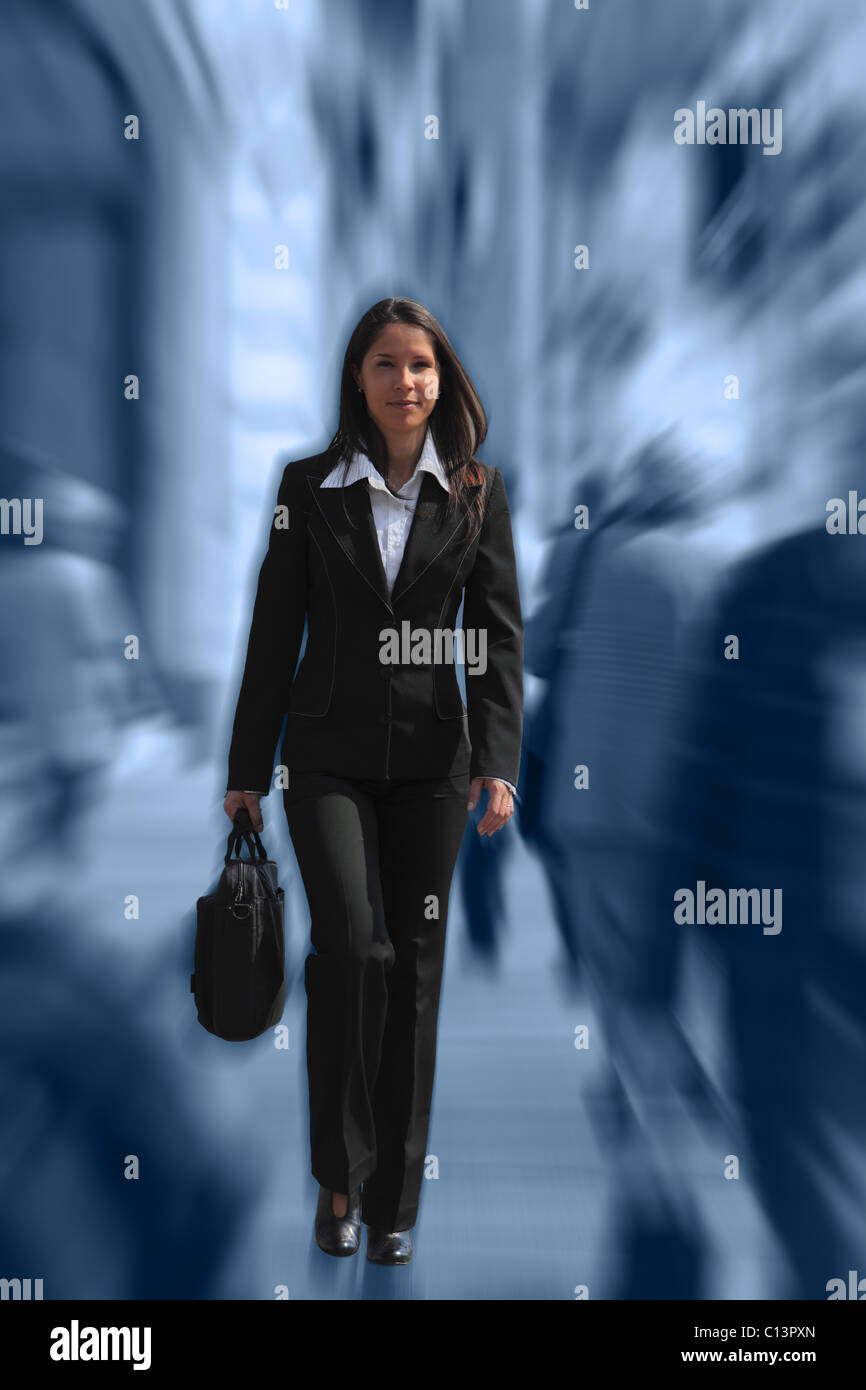 Young woman walking quickly hi-res stock photography and images - Alamy