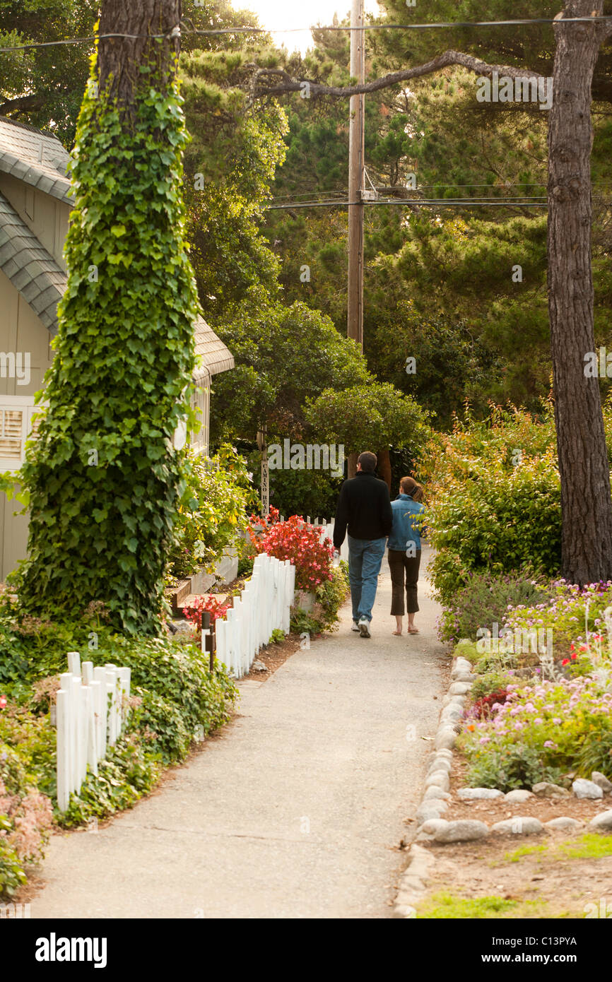 Sidewalk in residential section of Carmel, California Stock Photo - Alamy