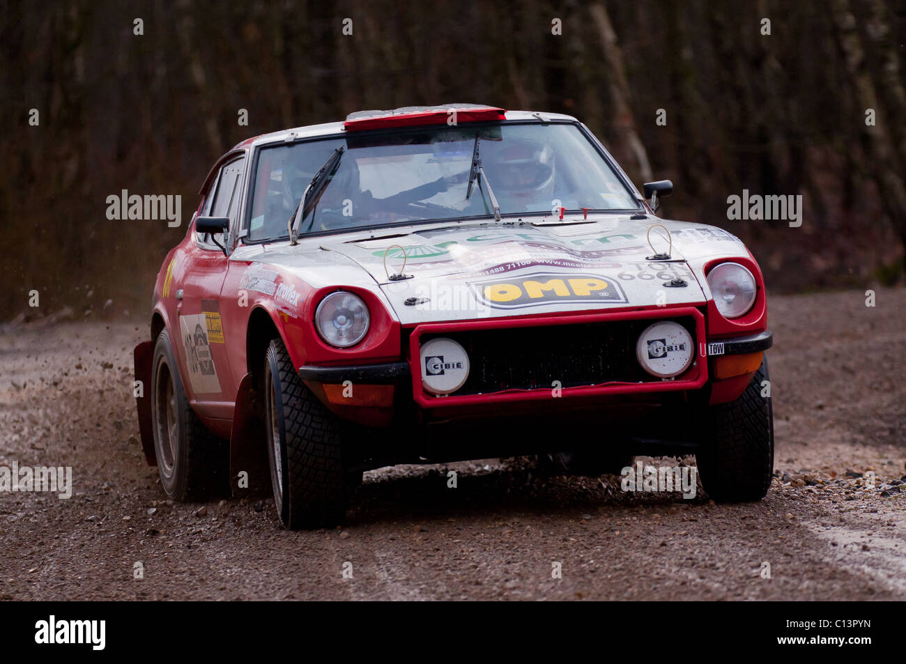 Datsun 240z running through rally stages at Sunseeker International ...