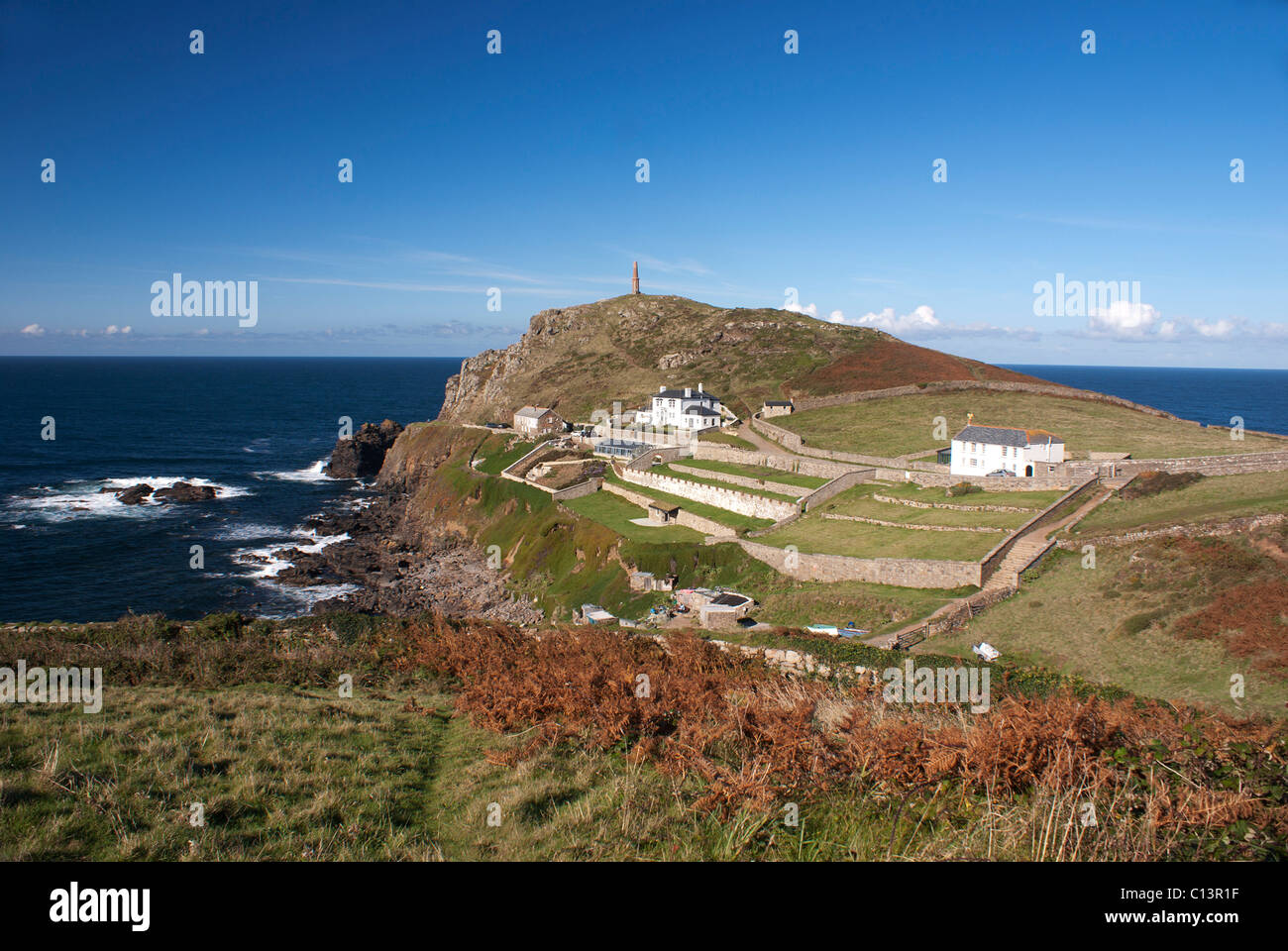 Cape Cornwall, Cornwal coast Stock Photo - Alamy