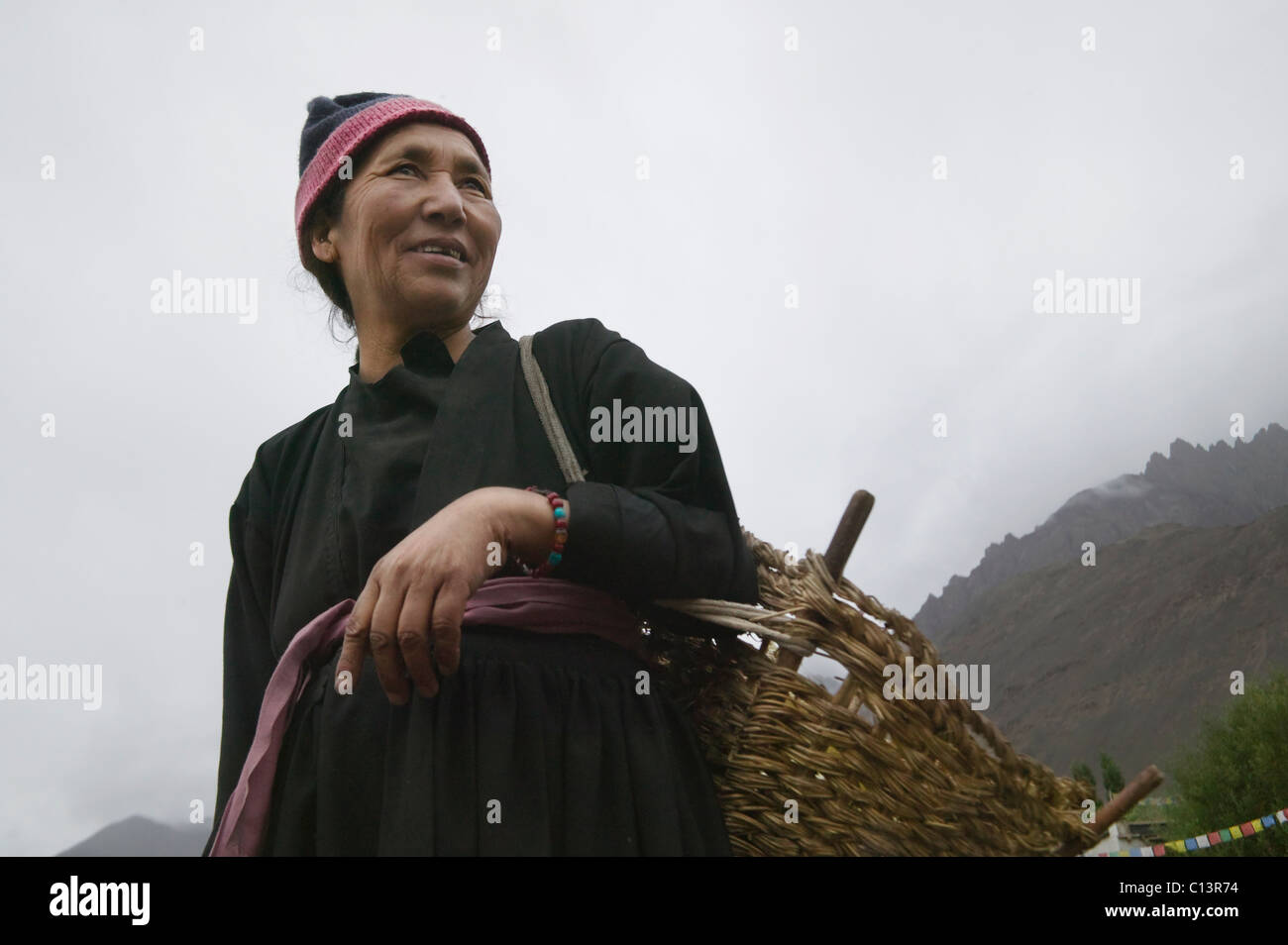 Portrait of a woman, Ladakh, India Stock Photo - Alamy