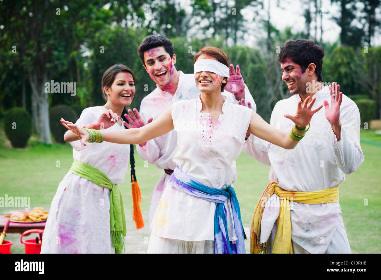 India friends multi culture hi-res stock photography and images - Alamy