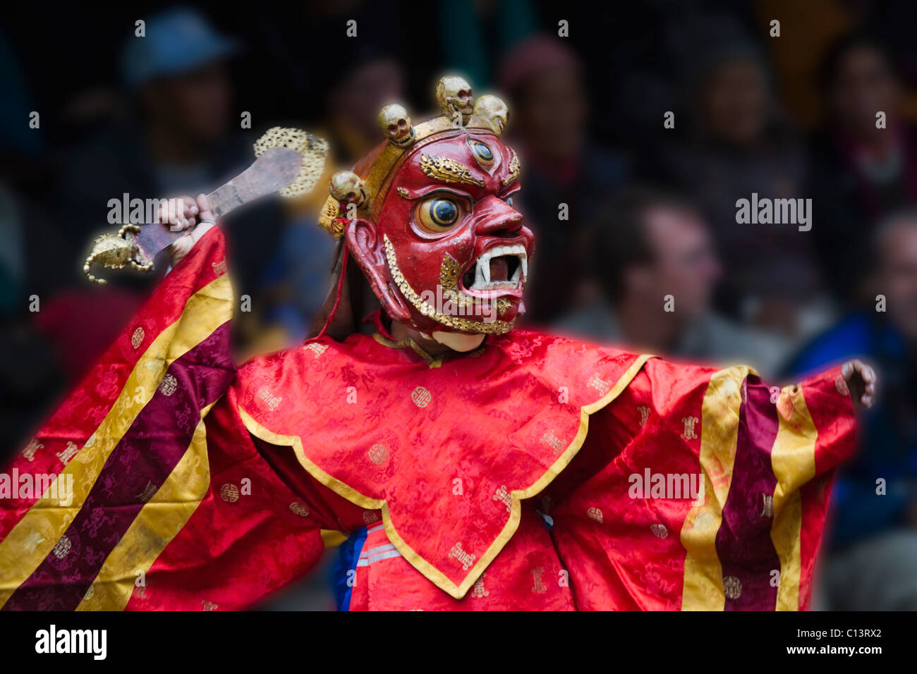 Mask dance performance at Ladakh Festival, Leh, Ladakh, India Stock ...