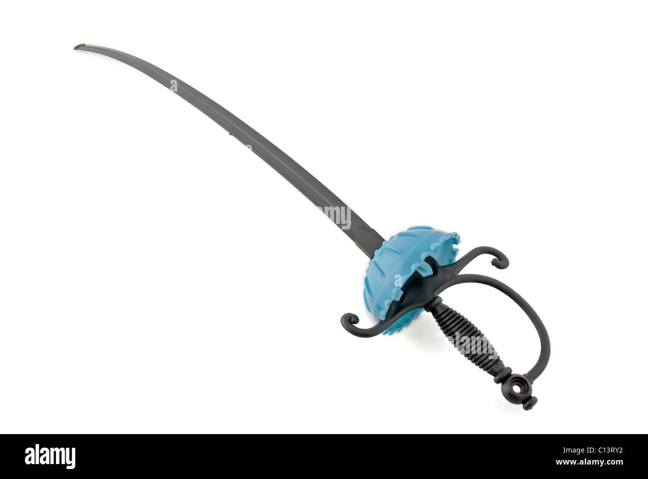 Fake plastic sword isolated on white background Stock Photo - Alamy