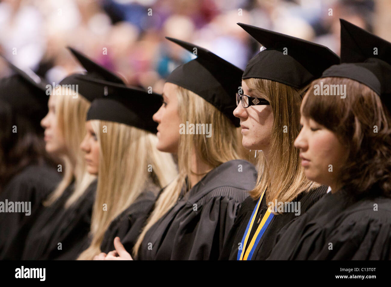 10 students line hi-res stock photography and images - Alamy