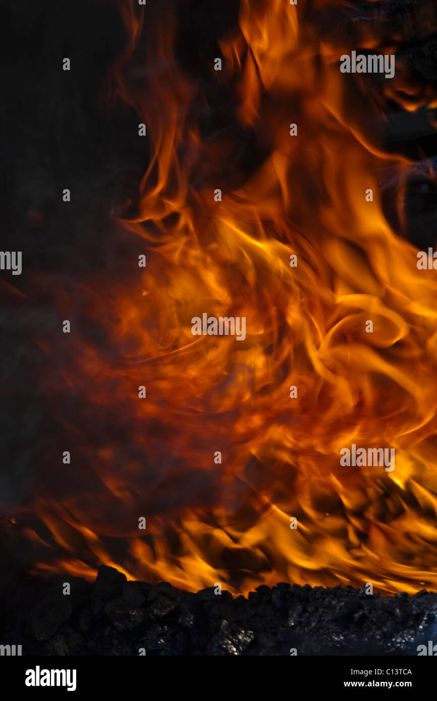 Burning fire, India Stock Photo - Alamy