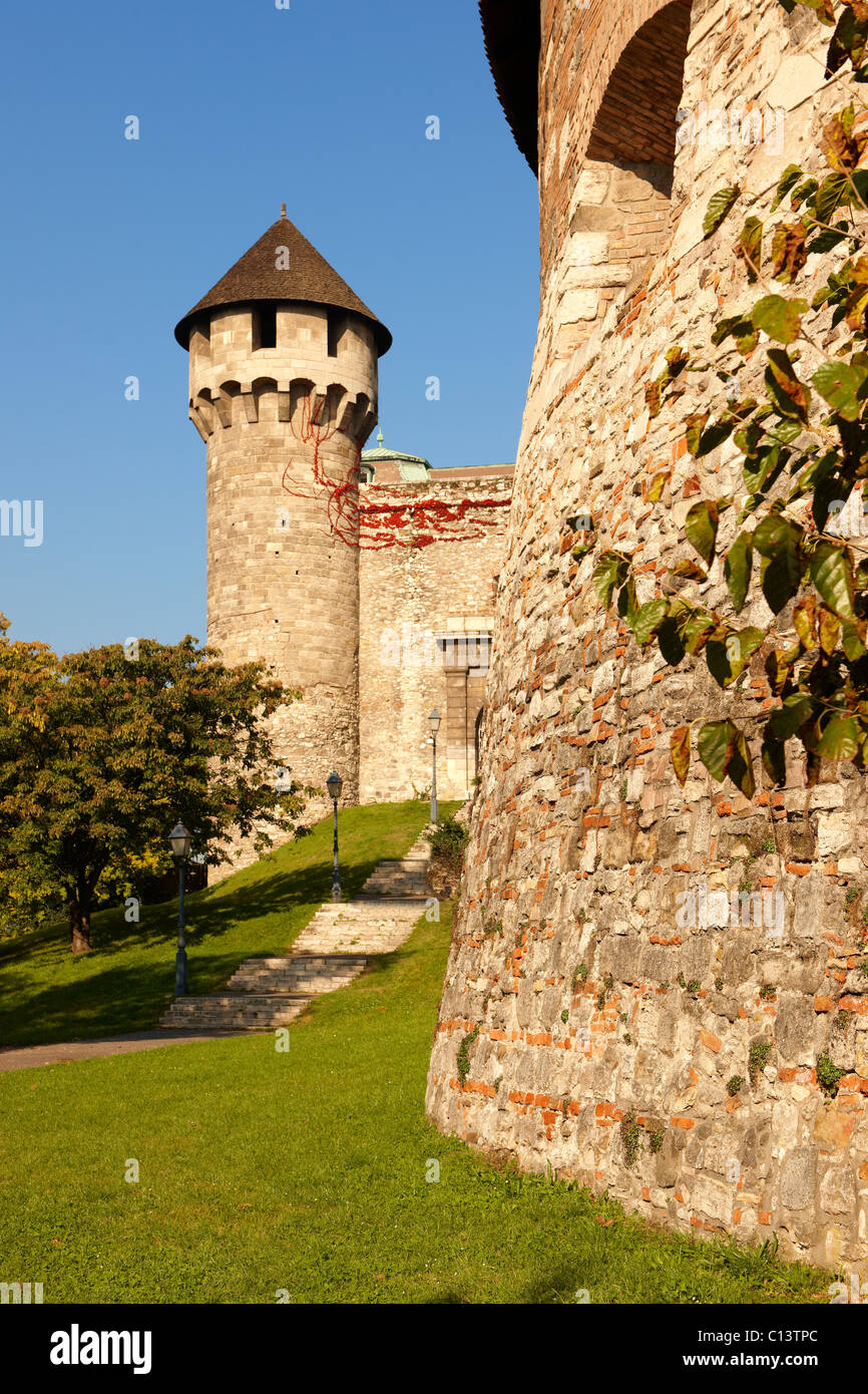 Buda Castle walls & fortifications, Budapest, Hungary Stock Photo - Alamy