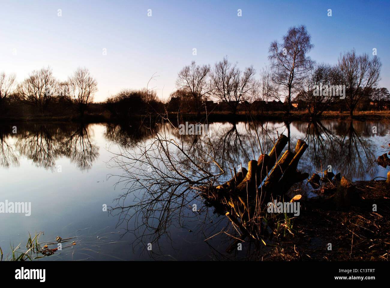 scenes sunsets,lakes nature norfolk Stock Photo - Alamy
