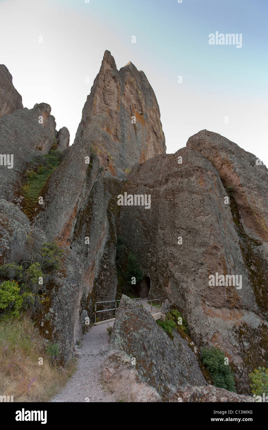 Rock formations at Pinnacles National Monument near Soledad, California ...
