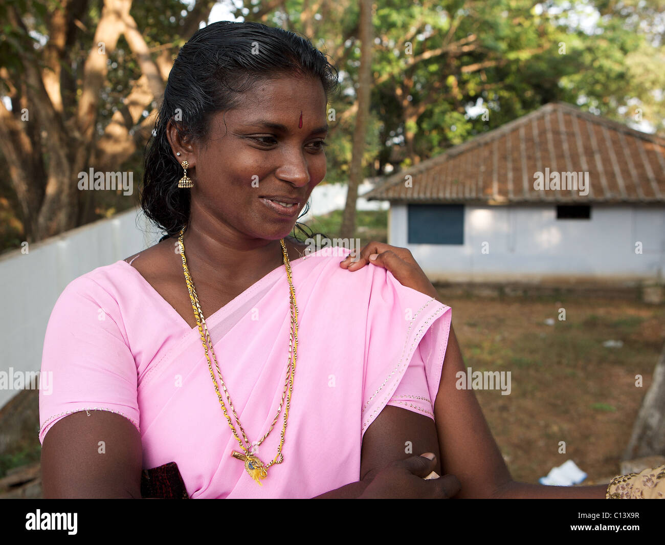Portrait of Keralite woman, Kerala, India Stock Photo - Alamy