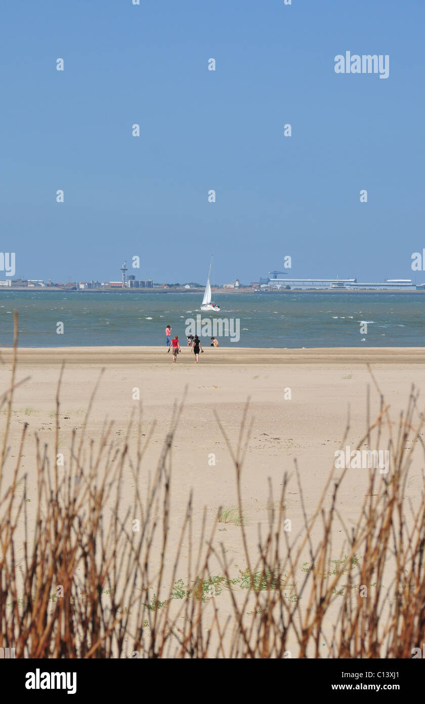 Wide sandy beach at Breskens, Zeeland, Netherlands Stock Photo - Alamy