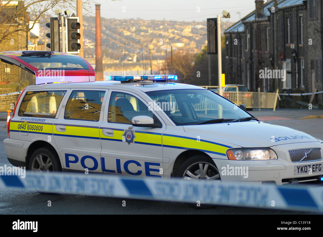 Police blocking hi-res stock photography and images - Alamy