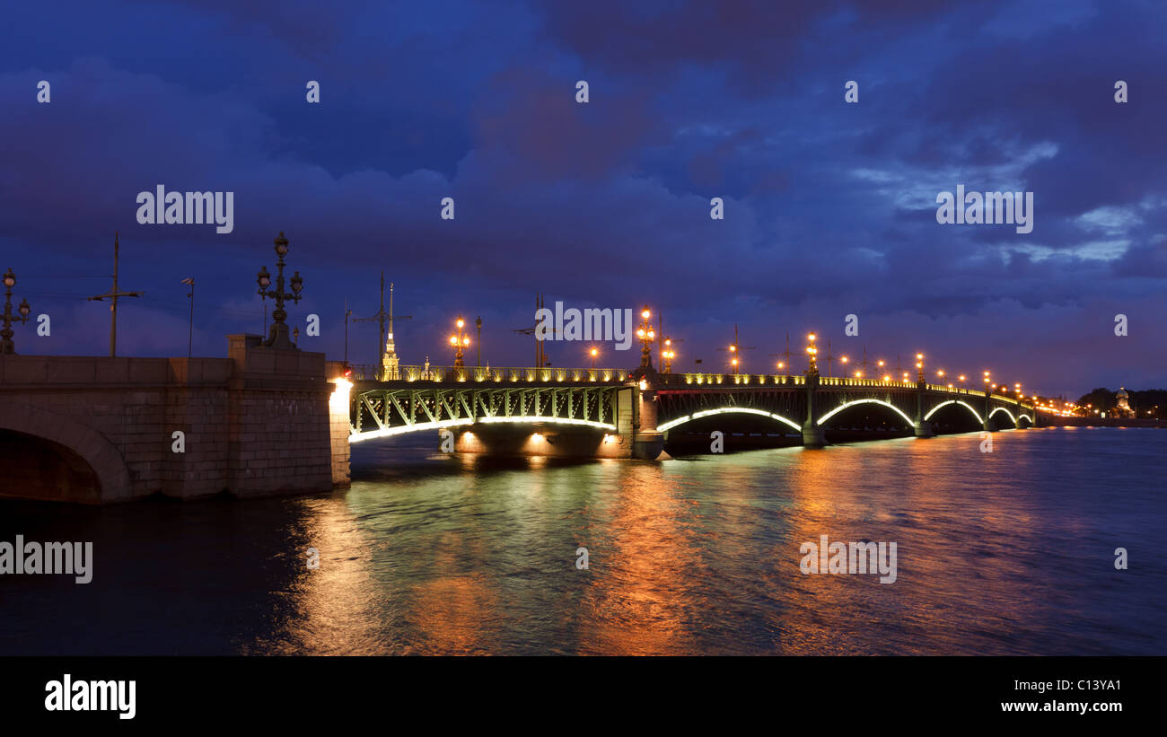 Trinity bridge, Saint Petersburg, Russia Stock Photo - Alamy