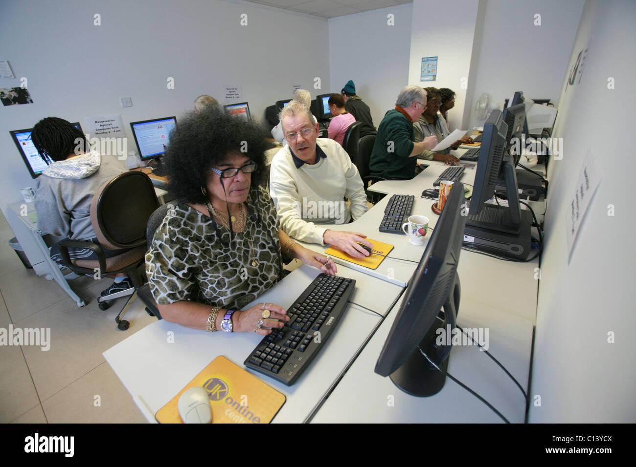 Agewell Computer Club at Age Concern drop-in centre, Matthias Road ...