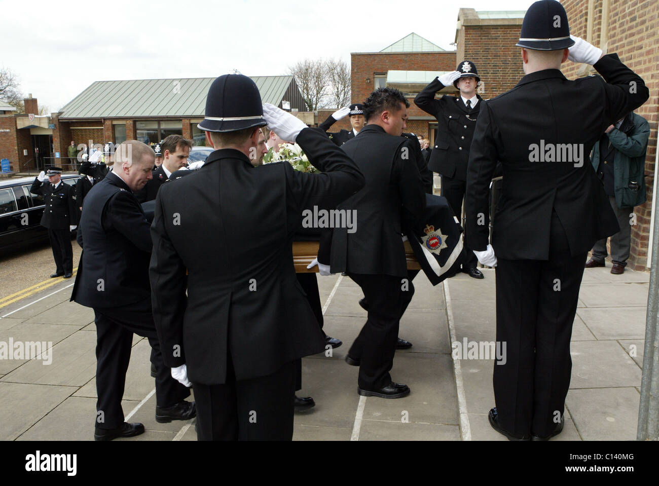 Funeral of murdered policeman in Britain Stock Photo - Alamy